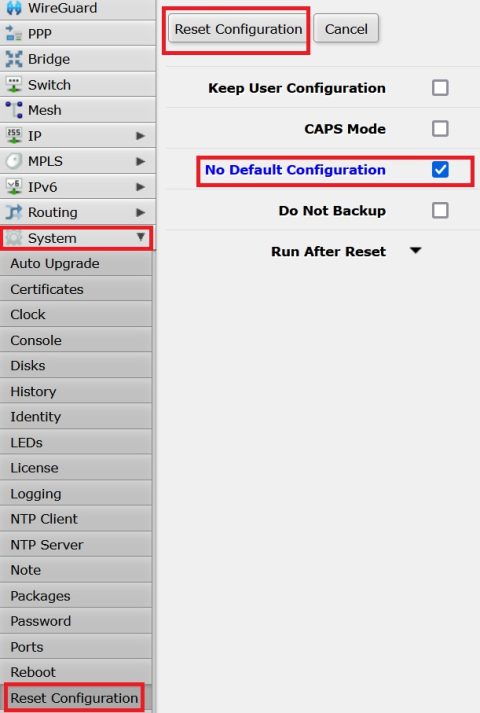 Connecting to the MikroTik router via Webfig (browser) - NetworkTik