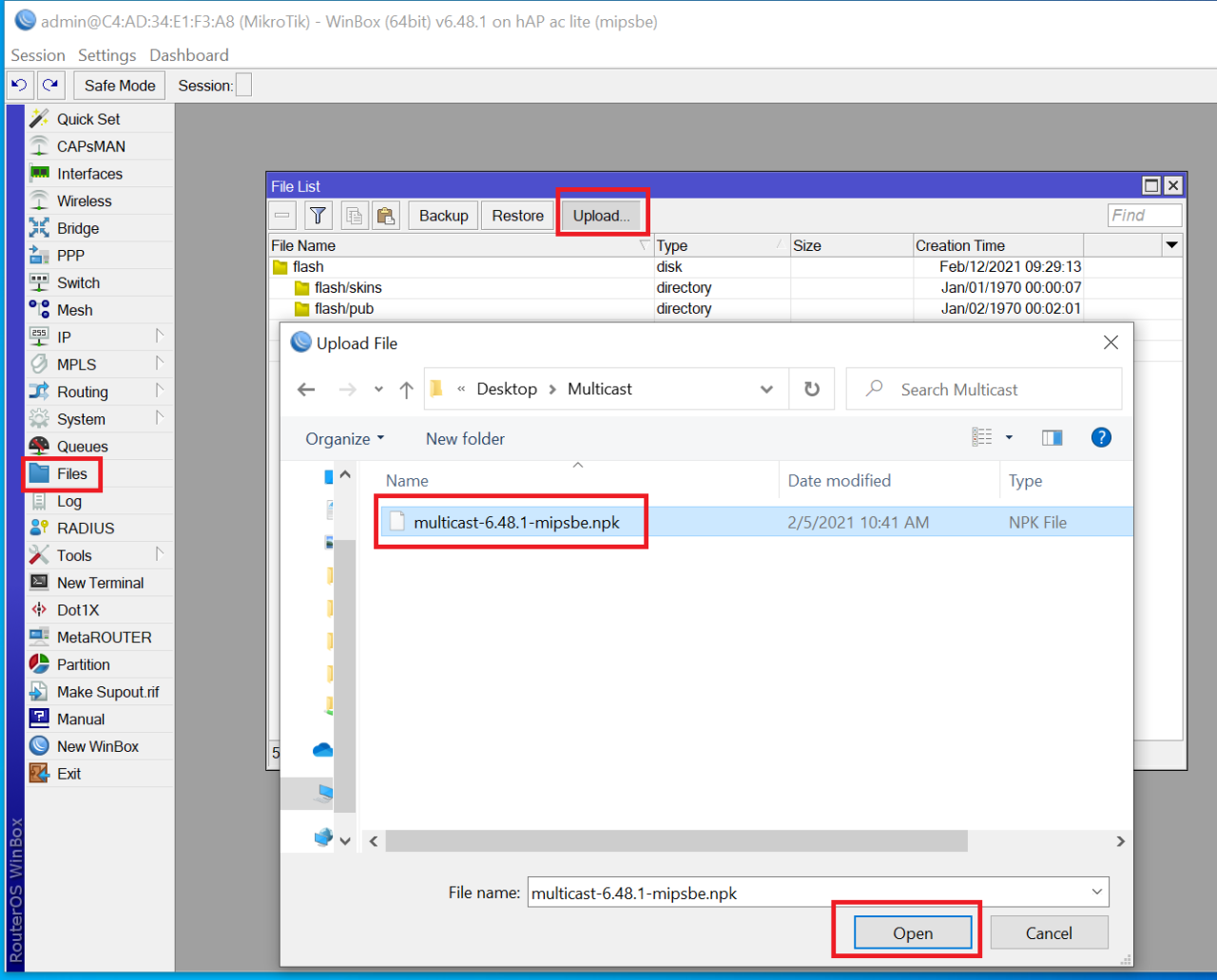 Installing the multicast package on MikroTik RouterOS - NetworkTik